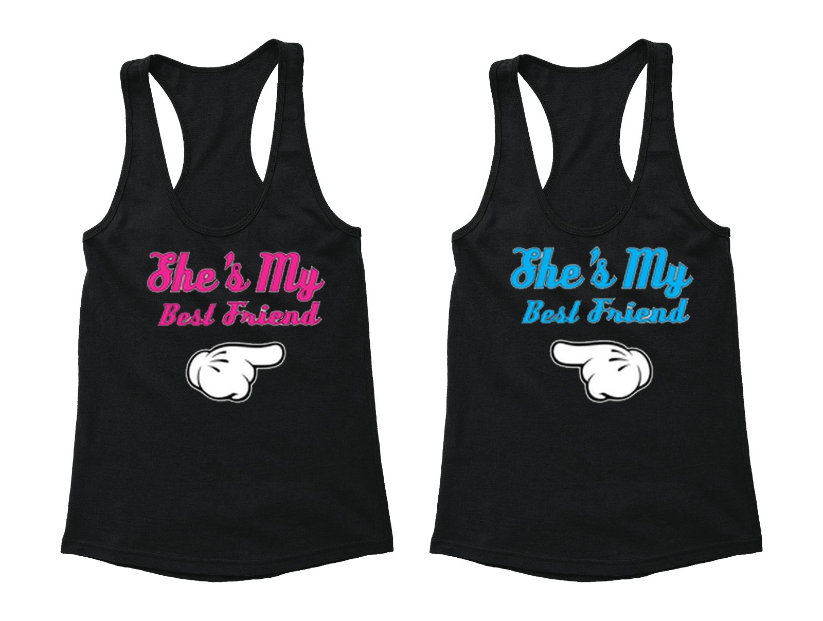 2 FOR 1 SALE: BFF She's My Best Friend Matching Couples Tanks Cotton ...