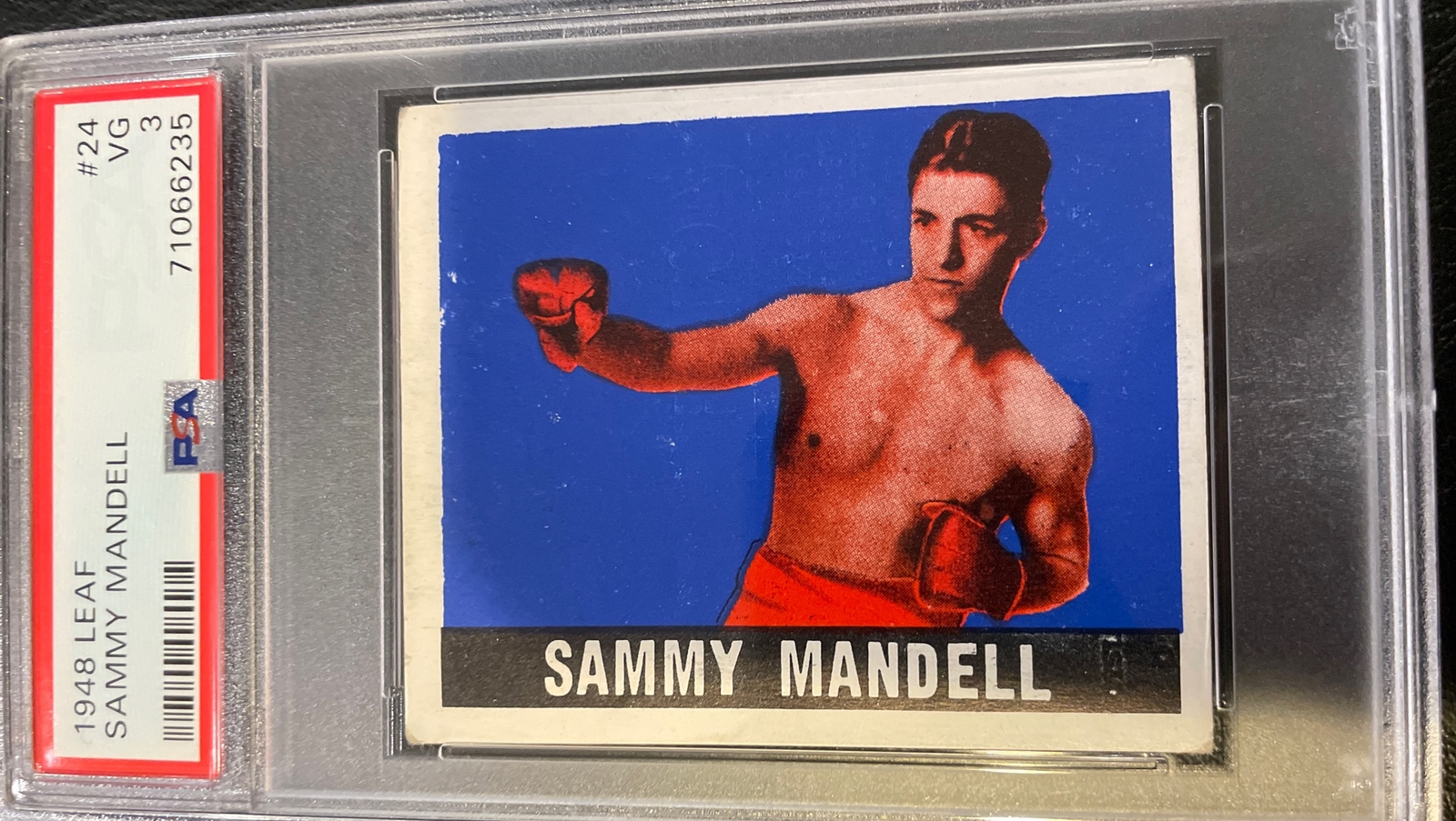 1948 Leaf #24 Sammy Mandell PSA 3 Boxing Champ Vintage Knockout Bubble ...