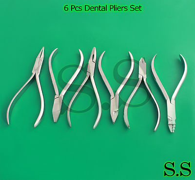 6 Pcs Dental Pliers How, Adam, Weingart, Young, Aderer, Bird Peak Steel ...