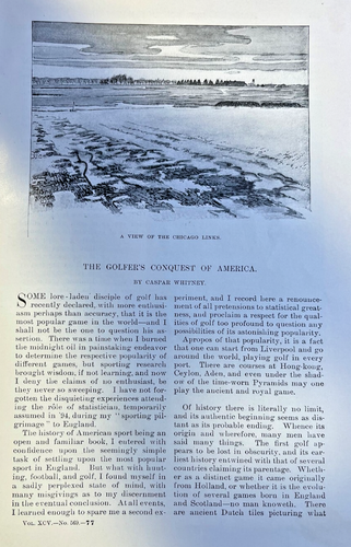 1897 Golf in America Colorado Springs Country Club St. Andrews Club ...
