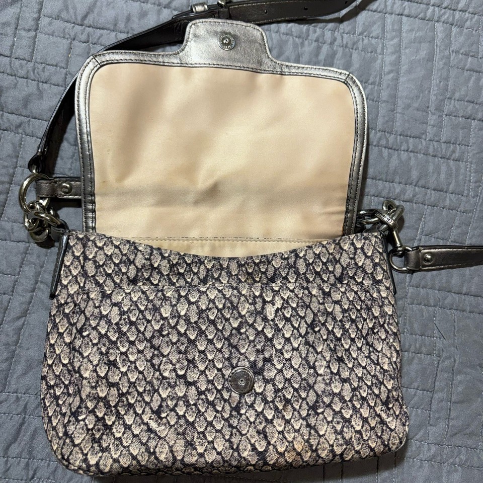 Coach Python Taylor Snake Print Crossbody Shoulder Bag TLC | eBay