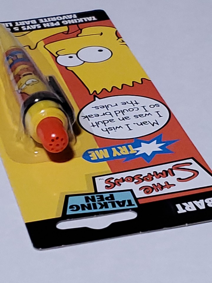 The Simpsons Bart Simpson 2006 Collectible Talking Pen Brand New Sealed ...