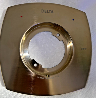 DELTA Shower Escutcheon - 14S Shower In Champagne Bronze MODEL ...