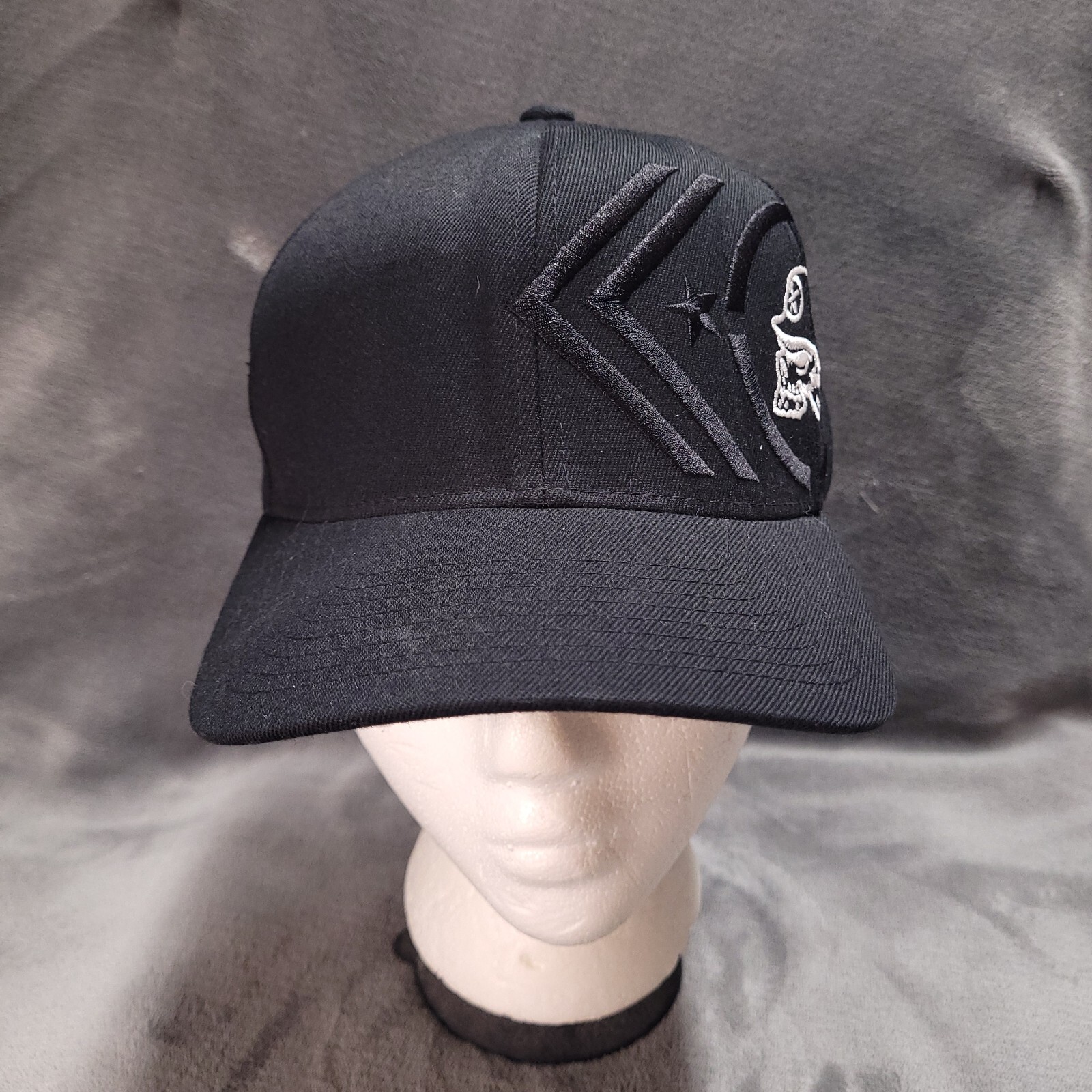 Metal Militia Motocross Skull Baseball Hat Black Embr… - Gem