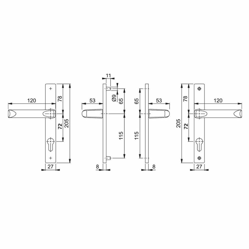 UPVC Door Handle Hoppe London 72mm PZ 180mm Fixings Pair Set For Fuhr upvc-door-handle-hoppe-london-72mm-pz-180mm-fixings-pair-set-for-fuhr