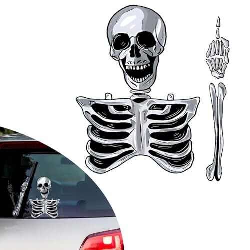 1 PC Halloween Skull Rear Windshield Wiper Decal, Waving Skeleton Arm ...