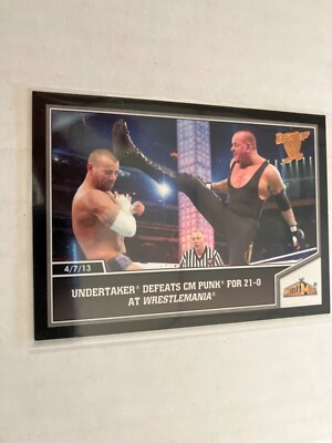 Undertaker 2013 topps bronze parallel defeats cm punk wrestling cards ...