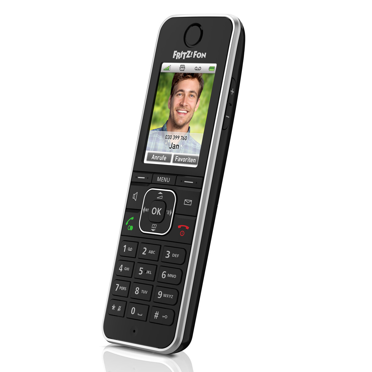 AVM FRITZ!Fon C6 DECT-Telefon, Schwarz [Farbdisplay 180 ppi ...