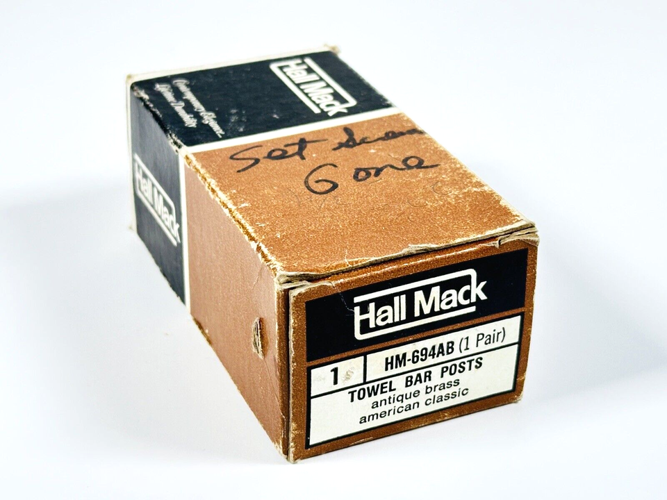 Hall-Mack Antique Brass Towel Bar Posts American Classic HM-694AB - NO ...