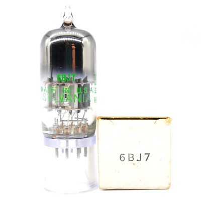 One SYLANIA 6BJ7 Tube NOS NIB Strong & Balanced on All 3 Diodes TV-7 ...