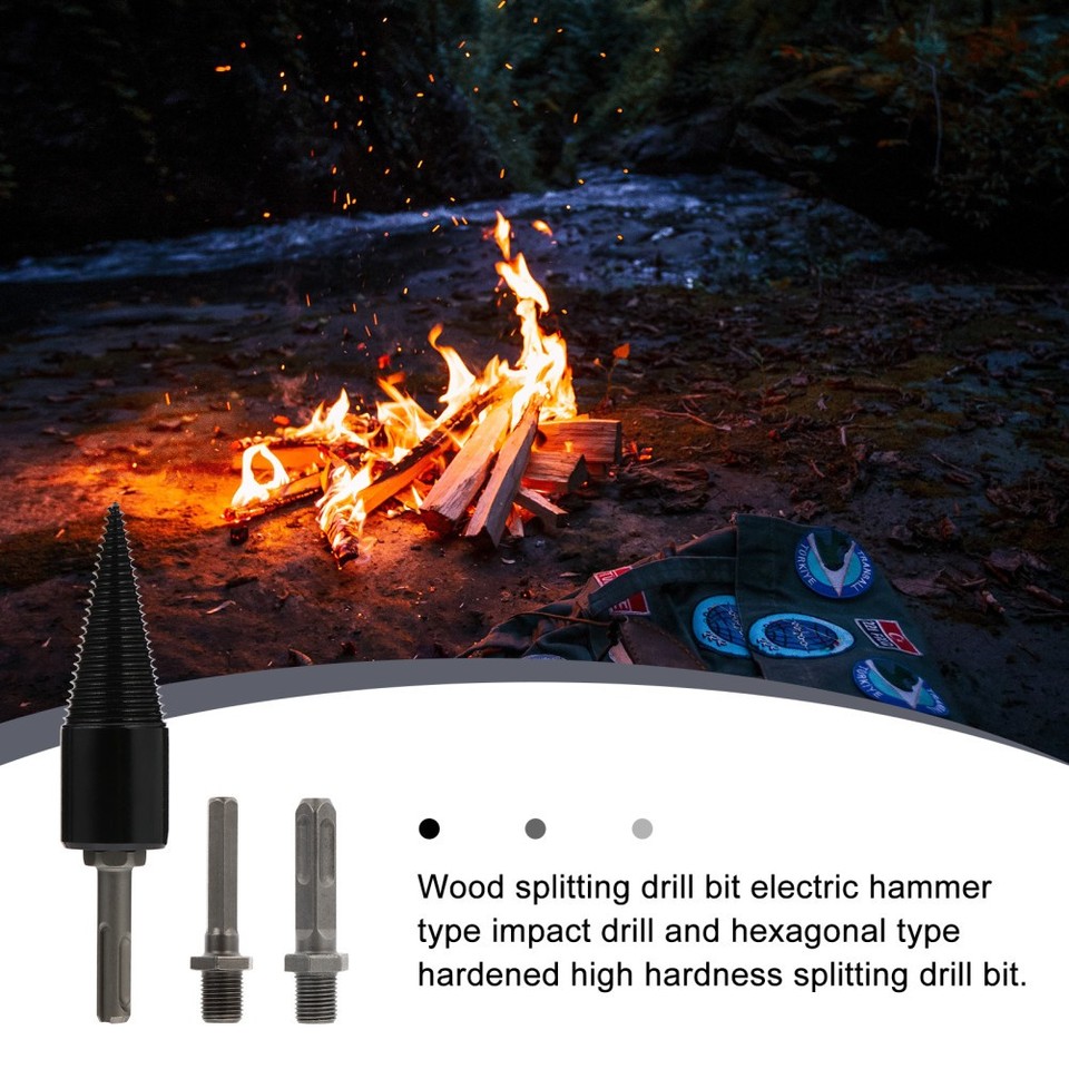 1 Set Wood Splitting Drill Bit High Steel Drill Screw Cone Driver ...
