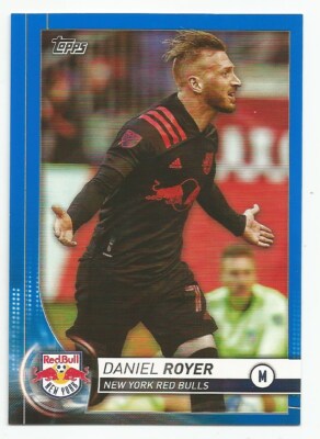 2020 Topps MLS Soccer DANIEL ROYER Blue Parallel #d 71/99 NEW YORK RED ...