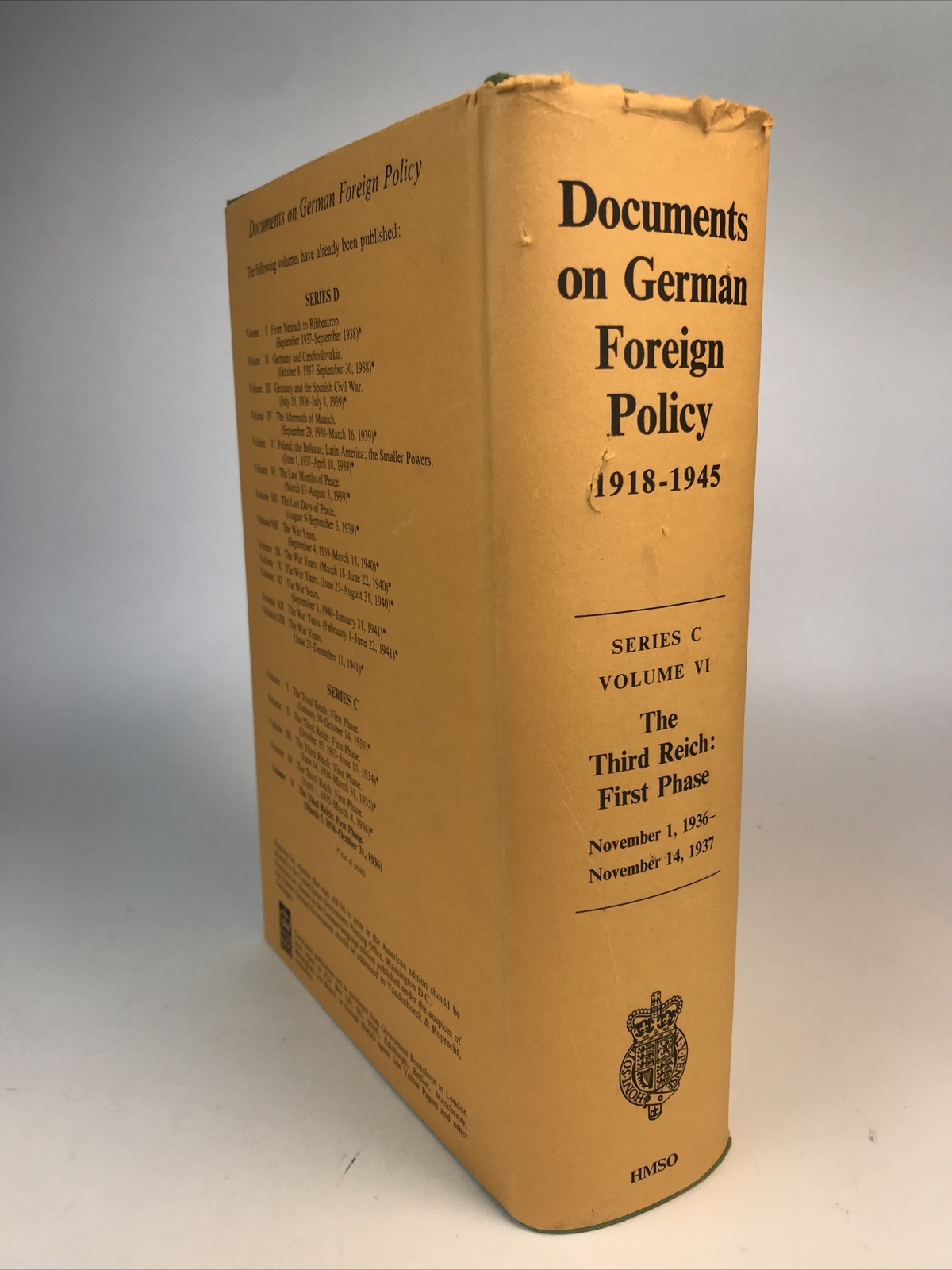 Third Reich Documents on German Foreign Policy 1918-45. Series C (v. 6 ...