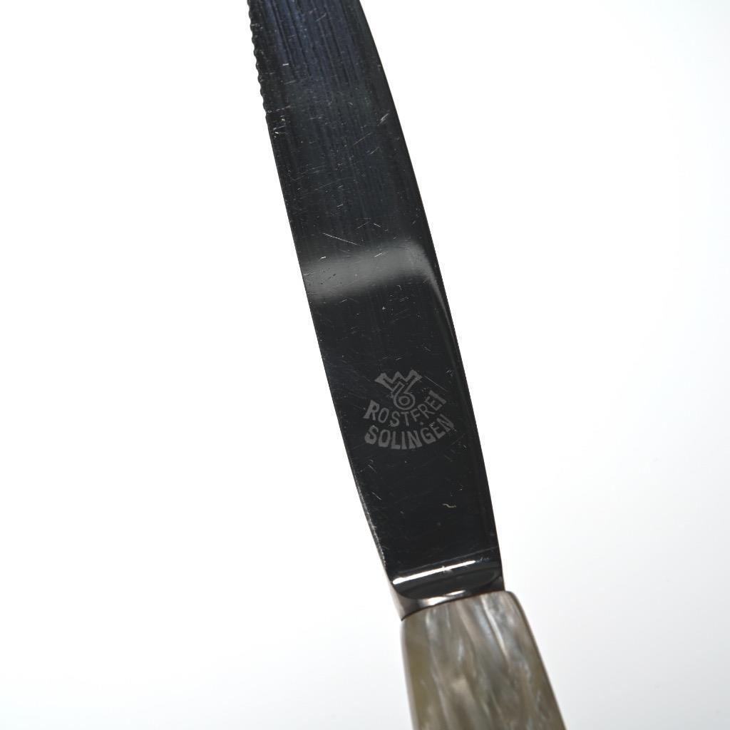 Set of Six (6) Vintage Rostfrei Solingen Mother of Pearl Cocktail ...