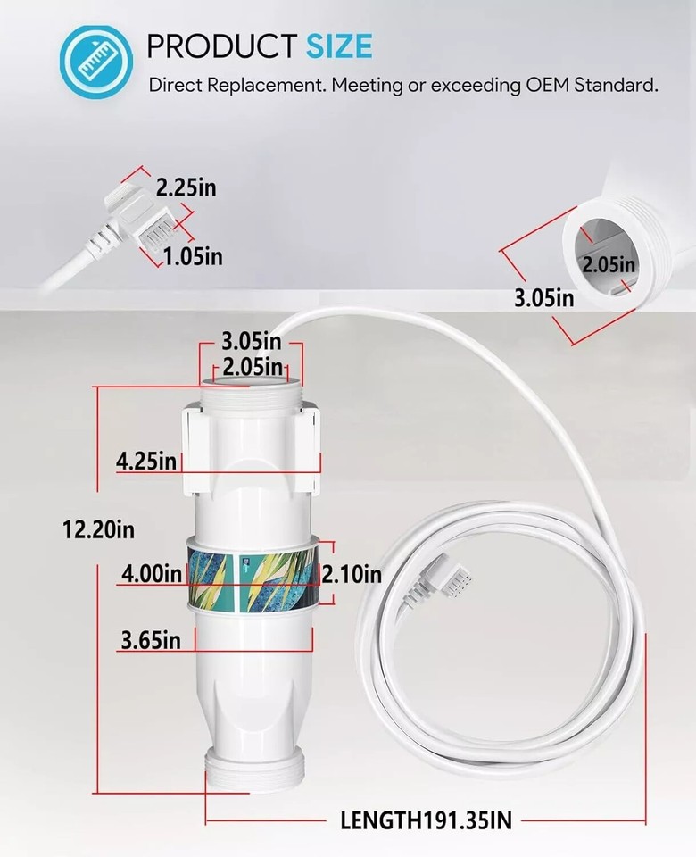 T-CELL-15-SWP Salt ChIorination Cell T 15 for Hayward TurboCell 40,000 ...