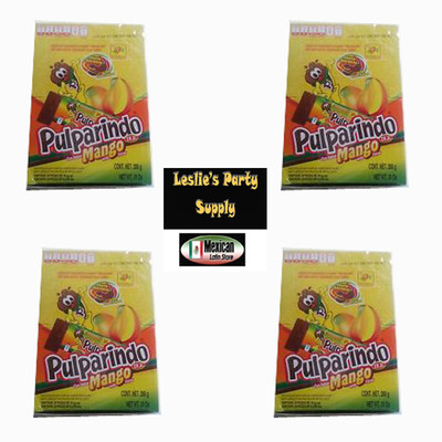 4x De La Rosa Pulparindo Mango Flavor Fruit Pulp Candy 10-oz each box ...
