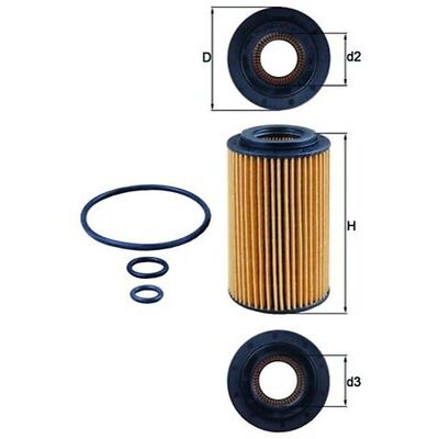 Oil Filter For Mercedes CLS X218 CLS250 CDi Mahle 6511800009 6511800109 ...