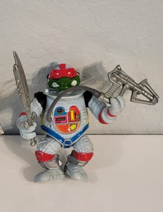 Vintage 1990 Teenage Mutant Ninja Turtle SPACE RAPHAEL Action Figure ...