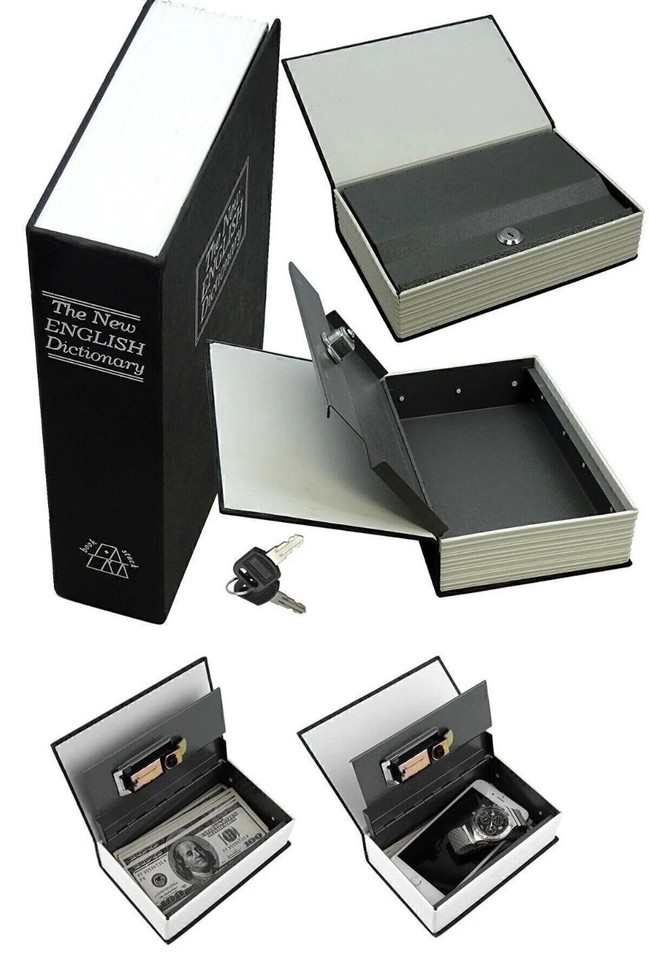 Disguised Book Lock Box Safe Hidden Secret Diversion Home Security ...