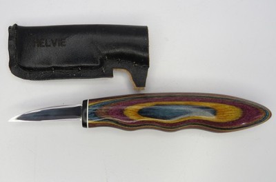 Helvie Wood Carving Knife Tool 1 7/8" Blade Knuckle Grip with Sheath ...