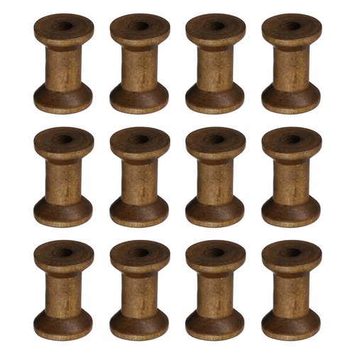Wooden Empty Spools, Empty Sewing Bobbins, 1.2 In & 12 Pcs & Brown | eBay