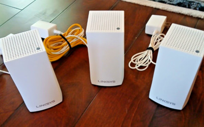 Linksys Velop WHW01 Mesh WIFI System Node Extenders + AC Adapters: 3 ...
