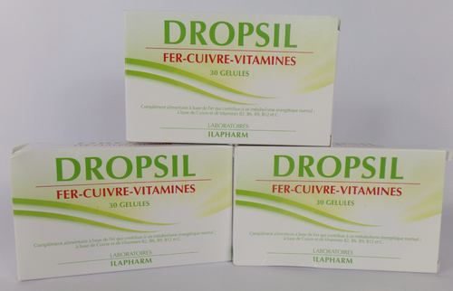 LABORATOIRES ILAPHARM-DROPSIL FER/CUIVRE/VITAMINES-3X30 GELULES-08/2027 ...