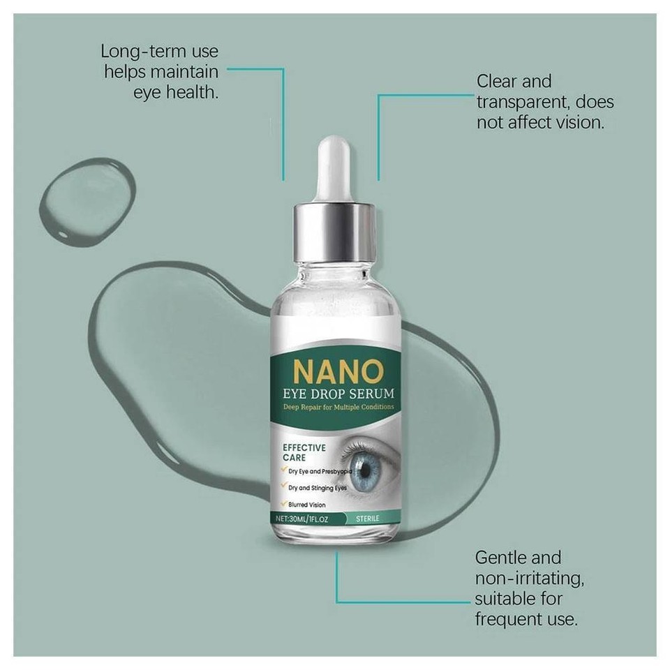 Nano Eye Drops Serum, Natural Nano Lubricant Eye Drops for Dry Eye ...