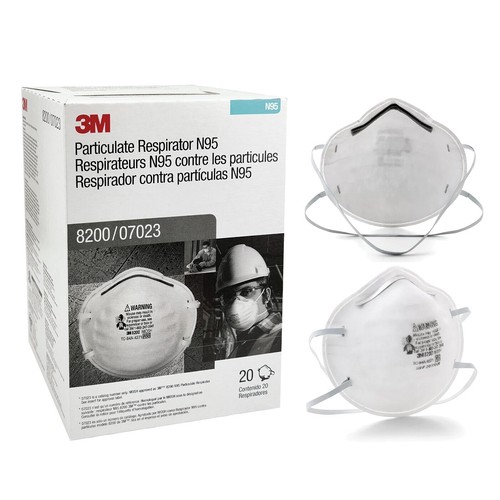 3M 8200 N95 Disposable Particulate Protective Sanding Grinding ...