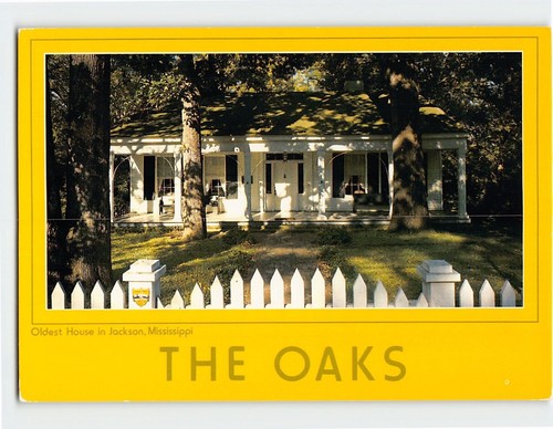Postcard The Oaks House Oldest House At Jackson Mississippi | eBay