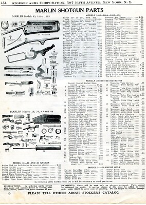 1941 Print Ad of Marlin Model 43 44 28 31 93 1894 1895 53 63 Shotgun ...