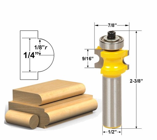 1/8" Radius ( 1/4" Bead )Bullnose Router Bit - 1/2" Shank | eBay