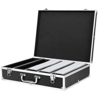 110pcs Aluminum Coin Display Storage Case Show Suitcase Slab Case for ...