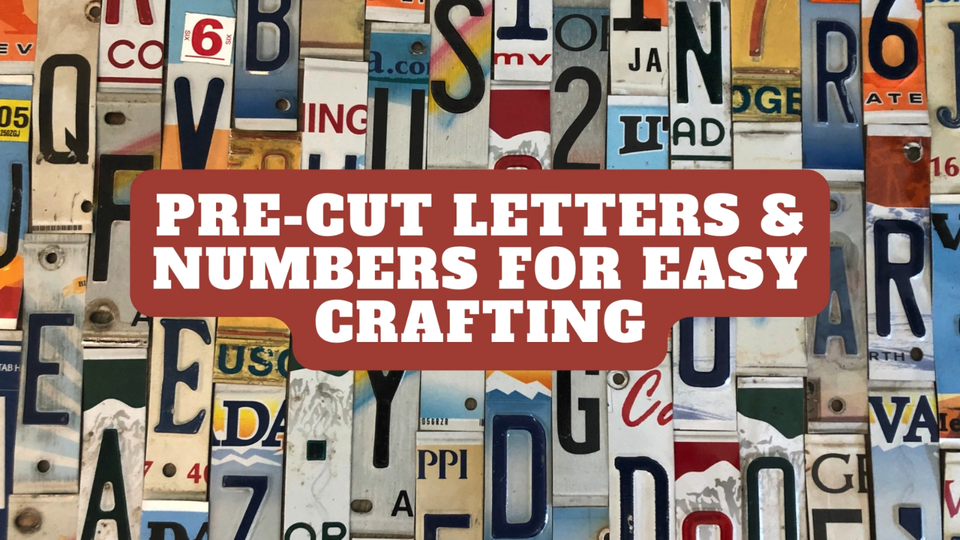 Bulk Worn & Faded Embossed Only License Plate Letters and Numbers - 25 ...