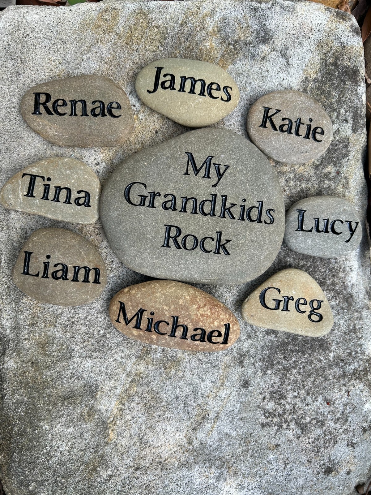 Custom Engraved Family Rocks- Personalised | eBay