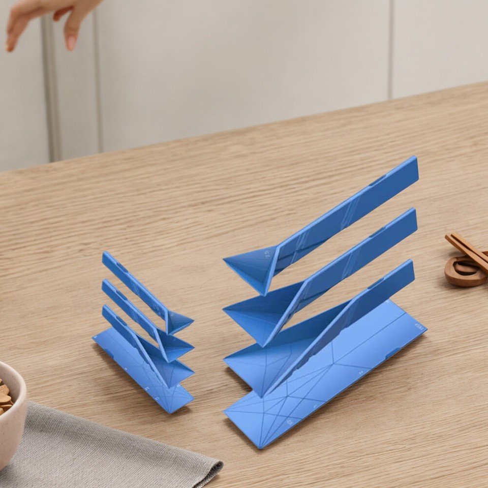 2Pcs Folding Measuring Spoon Multifunctional Spoon Kitchen Gadget (Blue ...