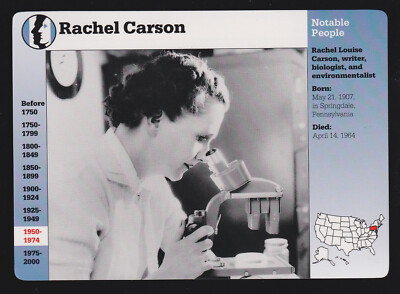 RACHEL CARSON Doctor Biologist Bio Photo 1995 GROLIER STORY OF AMERICA ...