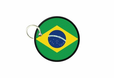 Keychain keyring print flag roundel circle brazil | eBay UK