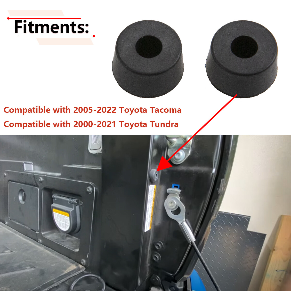 2 Pcs Tailgate Stop Bumper Cushion For TOYOTA TACOMA 2005-2021 TUNDRA ...