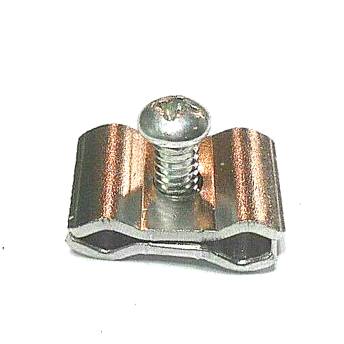 10-Pk Gridwall Chrome Connector Clips 3/16 Double Line Separator Clamp ...
