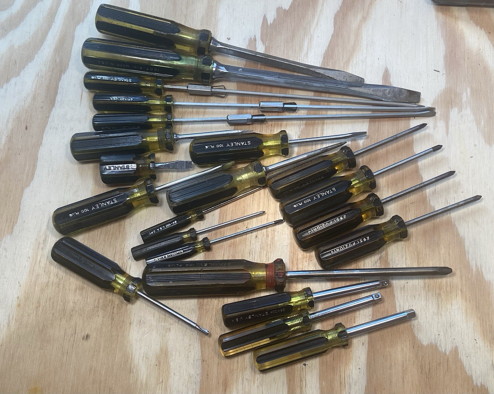 Lot of 21 Vintage Stanley 100 Plus Screwdrivers, Clutch Tip, Socket ...