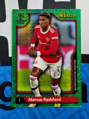 2022-23 Topps Merlin Chrome UEFA MARCUS RASHFORD /99 Green Mojo Ref Man ...