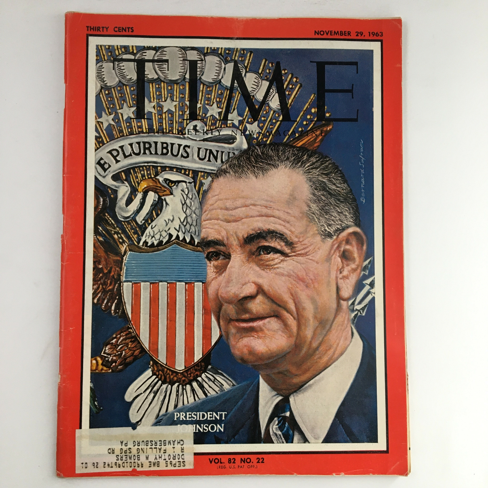Time Magazine November 29 1963 Vol 82 #22 President Lyndon B. Johnson ...