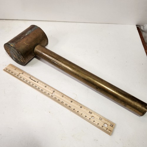 Vintage Forged 11 Lb Solid Brass Sledge Hammer Mallet 14” Long | eBay
