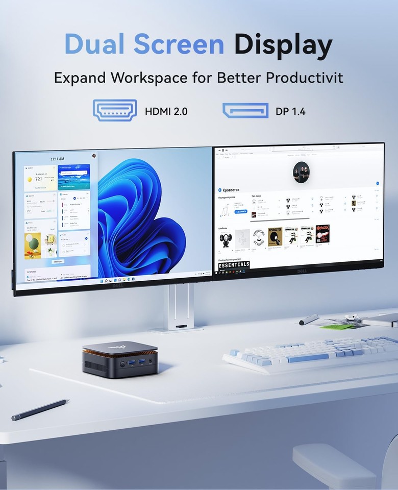 Mini PC Computer, Intel Processor N97 (up to 3.6 GHz), 16GB DDR4 RAM ...