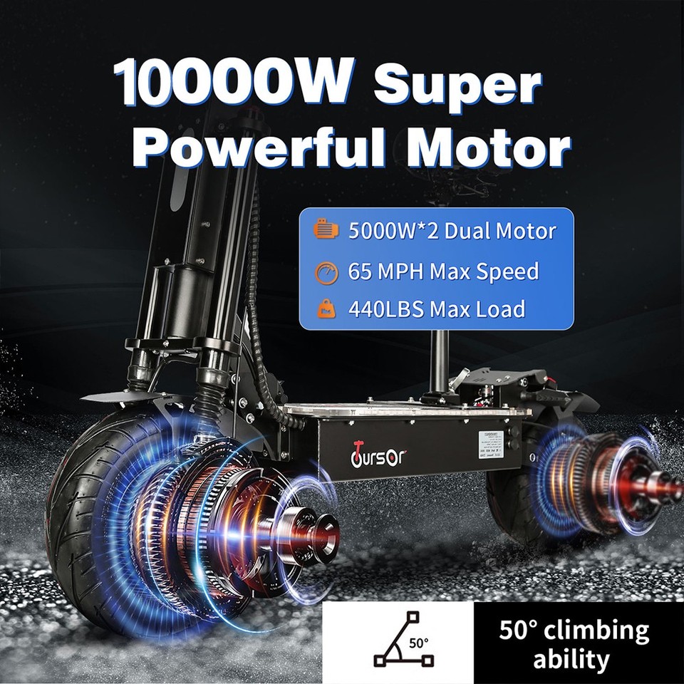 10000W 72V Electric Scooter for Adults, Dual Motor, Off Road, 13" Tires ...
