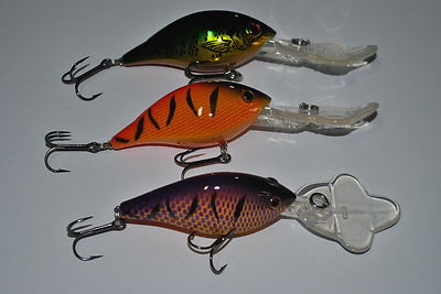 3 X Deep Diving lure Cod Yellowbelly Redfin bass VMC Hooks MUZZA'S ...