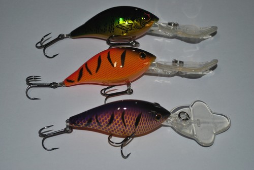 3 X Deep Diving lure Cod Yellowbelly Redfin bass VMC Hooks MUZZA'S ...