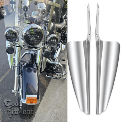 For Harley Heritage Softail Classic Front Fork Mount Wind Deflectors ...