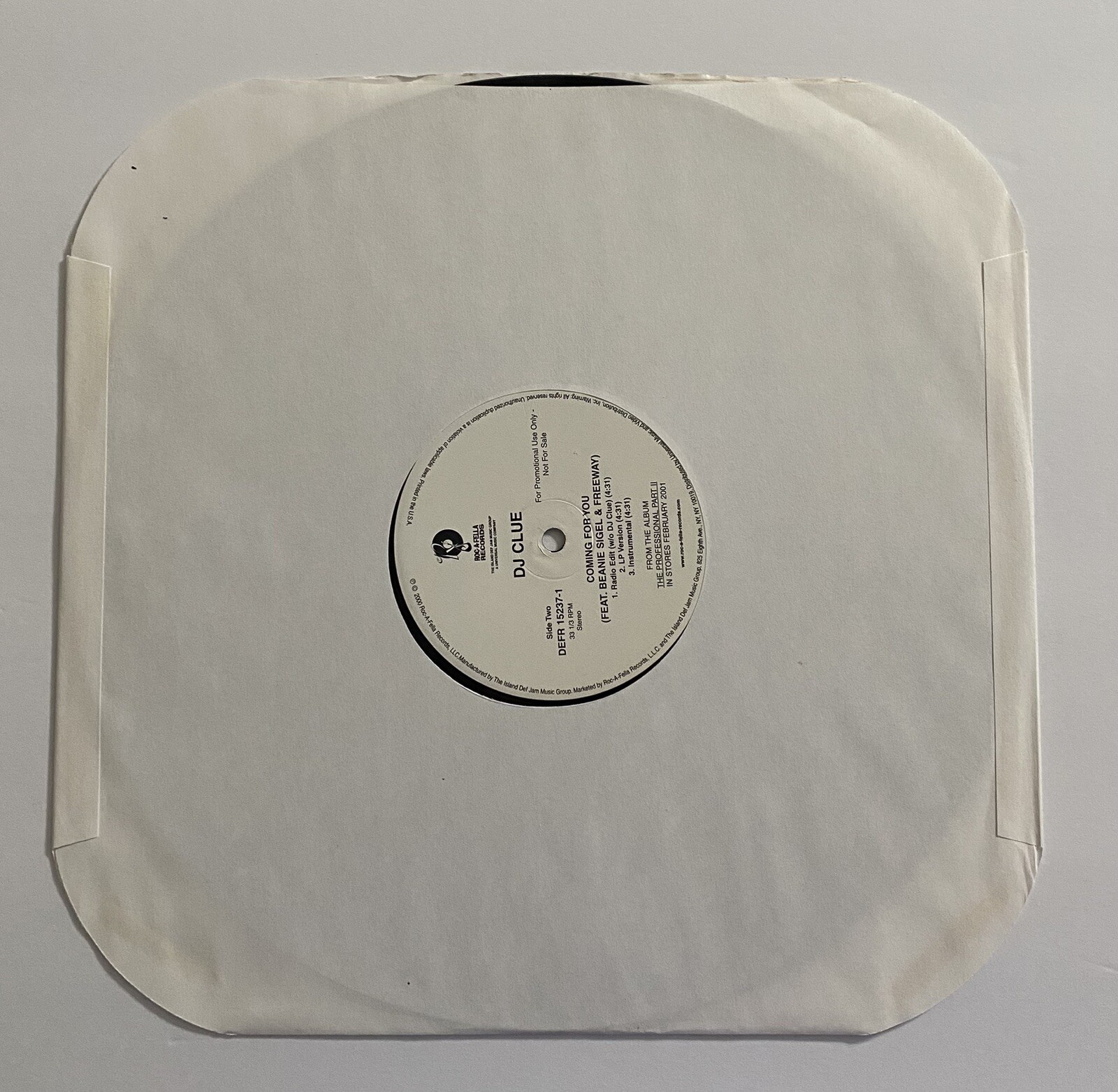 DJ Clue – Back 2 Life 2001 - Roc-A-Fella Records – DEFR 15237-1 PROMO ...